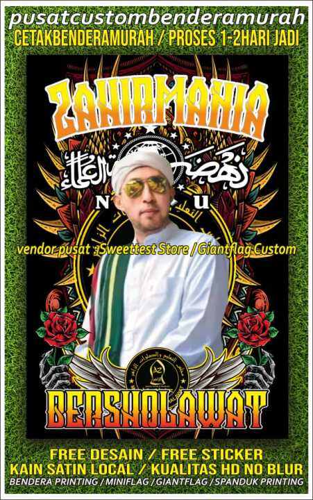 BENDERA AZZAHIR 120X80 DESAIN TERBARU DAN TERLARIS BONUS STIKER HABIB | Lazada Indonesia
