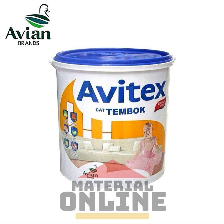 AVITEX Emulsion Cat Tembok Gypsum Gipsum Triplek Kaleng Kecil 1Kg 1 Kg ...