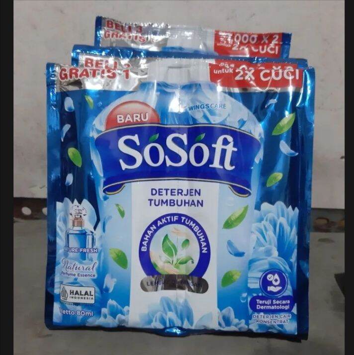 SoSoft deterjen cair renceng dan deterjen dari tumbuhan,harga 12000 ...