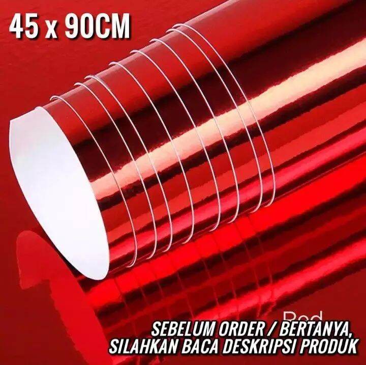 Stiker Merah Chrome Metalik Glosy Skotlet Motor | Lazada Indonesia