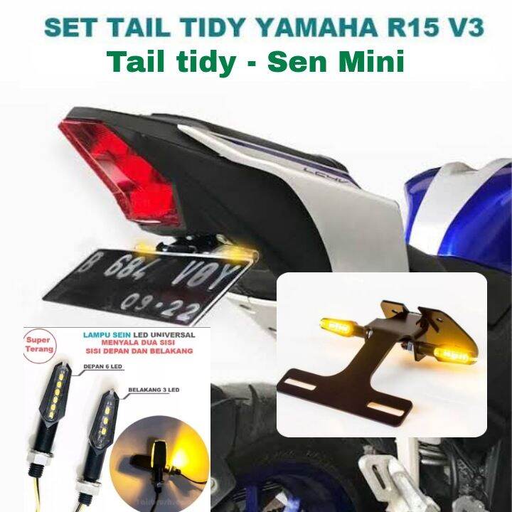 Tail tidy Dudukan Plat Nomor R15 V3 V4 R15M Plus Lampu Sen Sein Mini ...