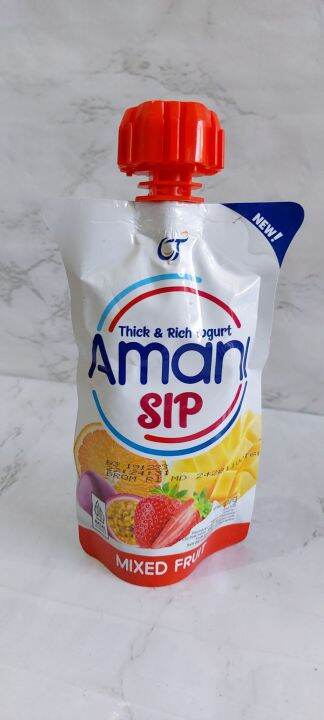 AMANI SIP THICK & RICH YOGURT MIXED FRUIT 120 GRAM | Lazada Indonesia
