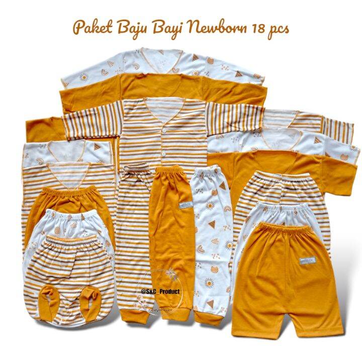 Paket hemat 18 pcs seri baru / warna Kuning kubus / paket baju bayi ... Paket hemat 18 pcs seri baru / warna Kuning kubus / paket baju bayi ...