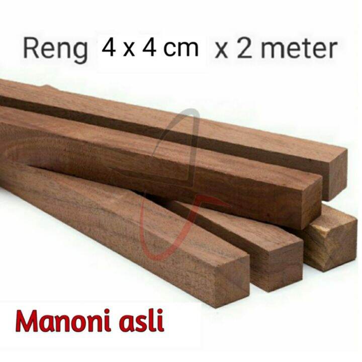 Reng/kaso kayu mahoni 4 x 4 cm 2 meter murah , alot sudah halus amplas ...