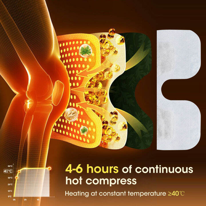 DeMoce Wormwood Warming Knee Paste Self-heating Joint Patch 40°C ...