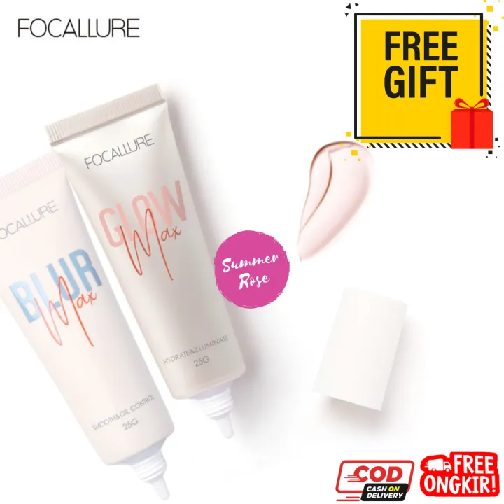 ORIGINAL BPOM FOCALLURE GLOWMAX BLURMAX Primer Brighten & Moisture Make ...