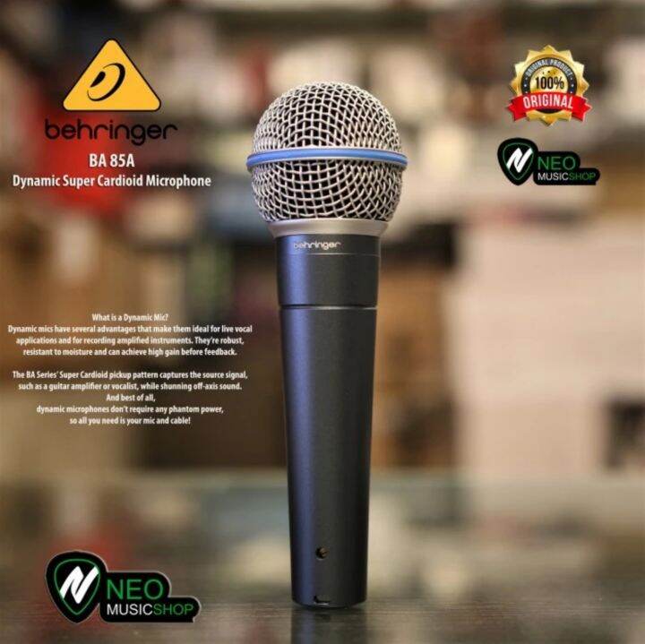 Behringer BA 85A Dynamic supercardioid Handheld microphone | Lazada ...