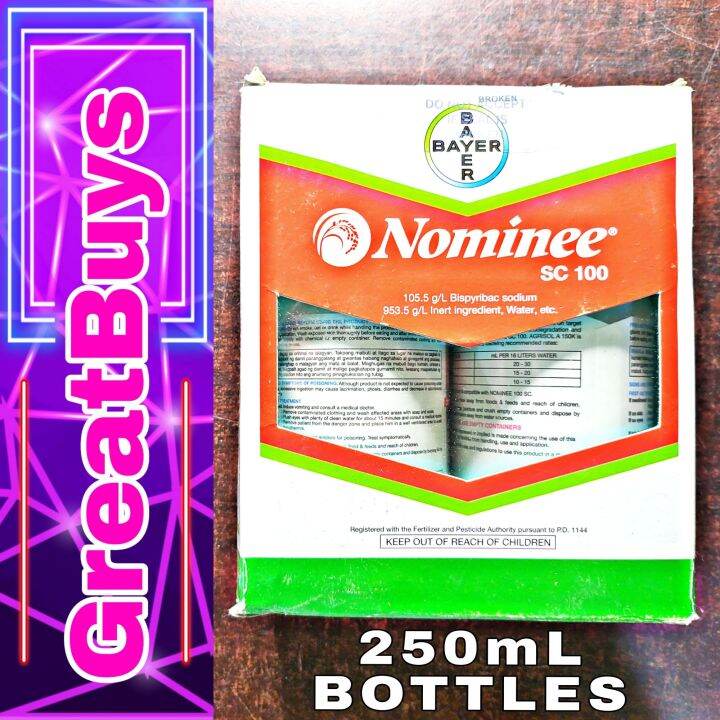 NOMINEE SC 100 BISPYRIBAC SODIUM HERBICIDE (250mL) BY BAYER | Lazada PH