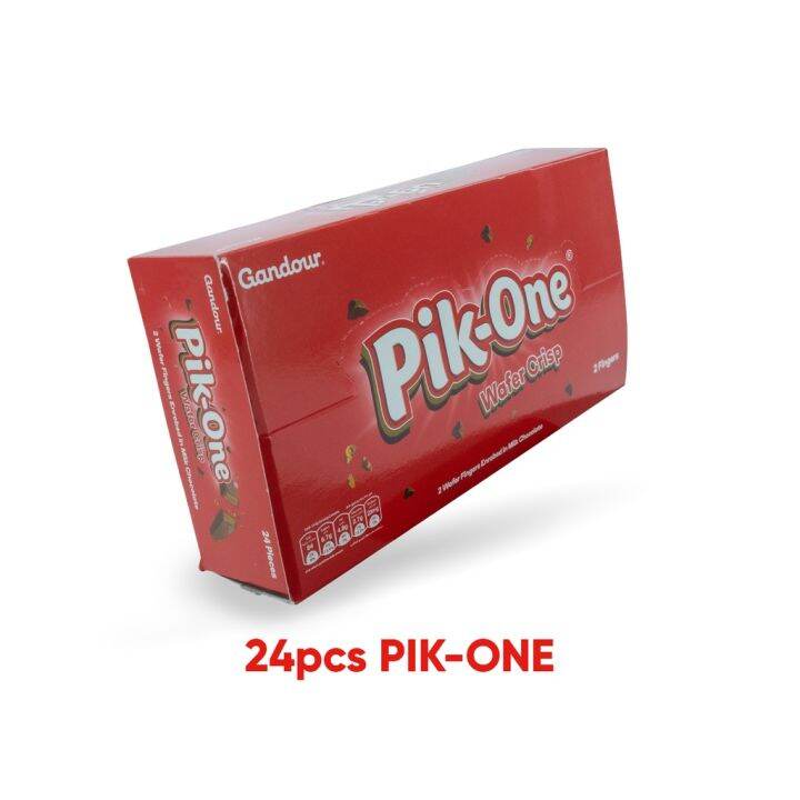 Gandour Pik One Wafer Crisp Chocolate 15.5g - 1 Box (Pack of 24 ...