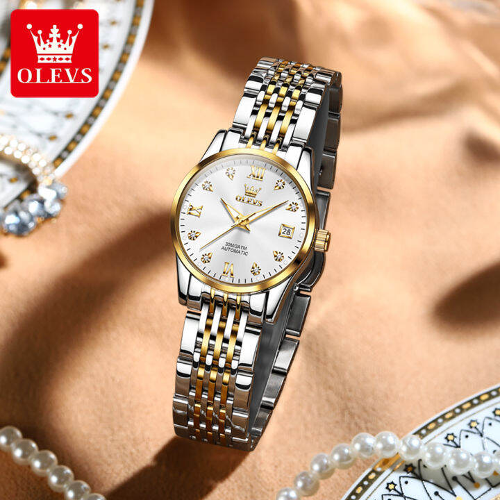 OLEVS Automatic Watch For Women Waterproof 2023 Sale Sapphire Glass ...