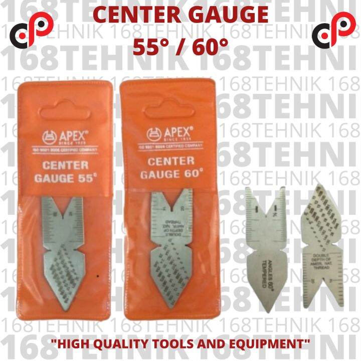 CENTER GAUGE 55 DERAJAT / CENTER GAUGE 60 DEGREES / MAL PAHAT ULIR ...