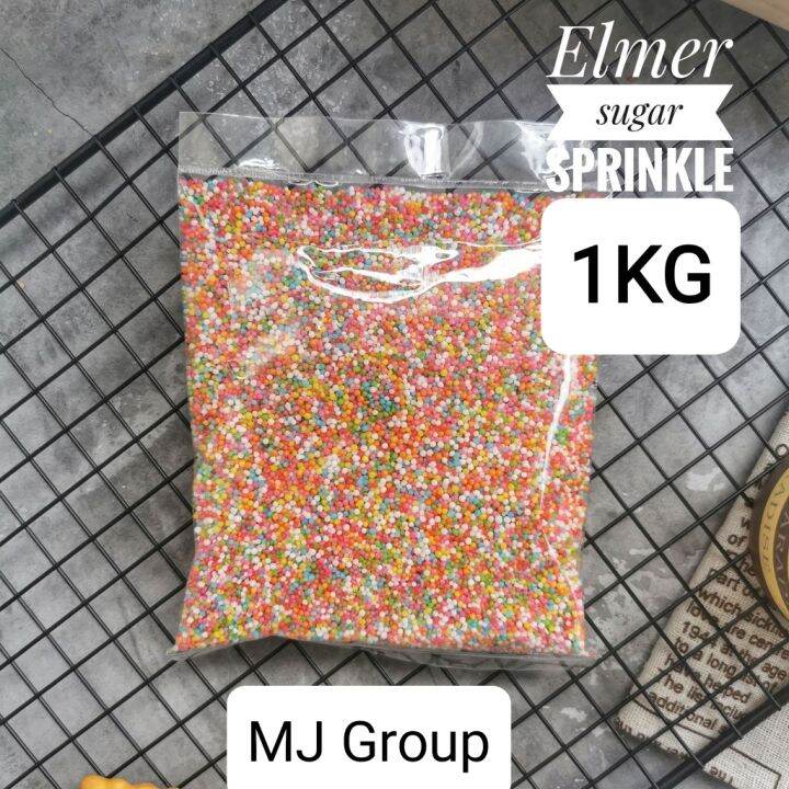 Topping Elmer Gula Sprinkle Warna Warni 1kg / hiasan kue / ice cream ...