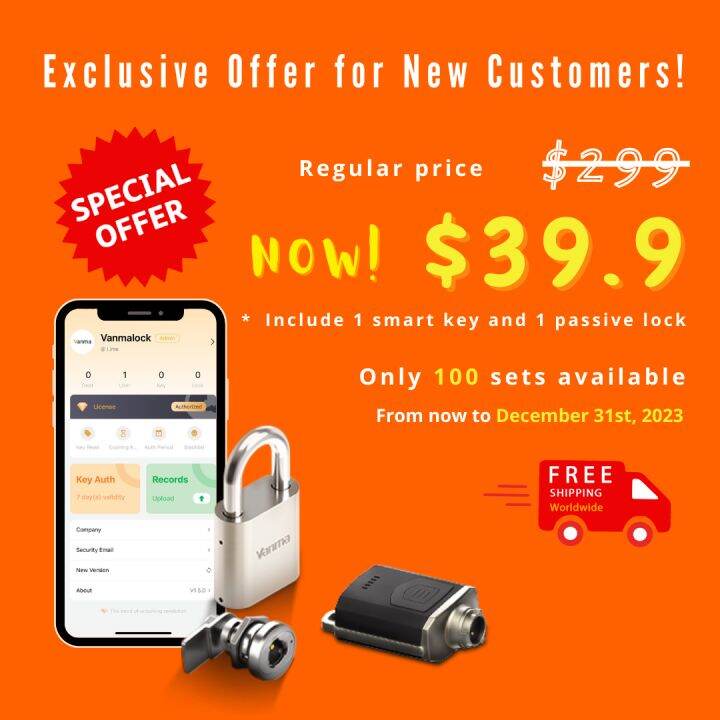 Vanma Passive Electric Plug-in Lock with Smart Electric Key, Industrial ...