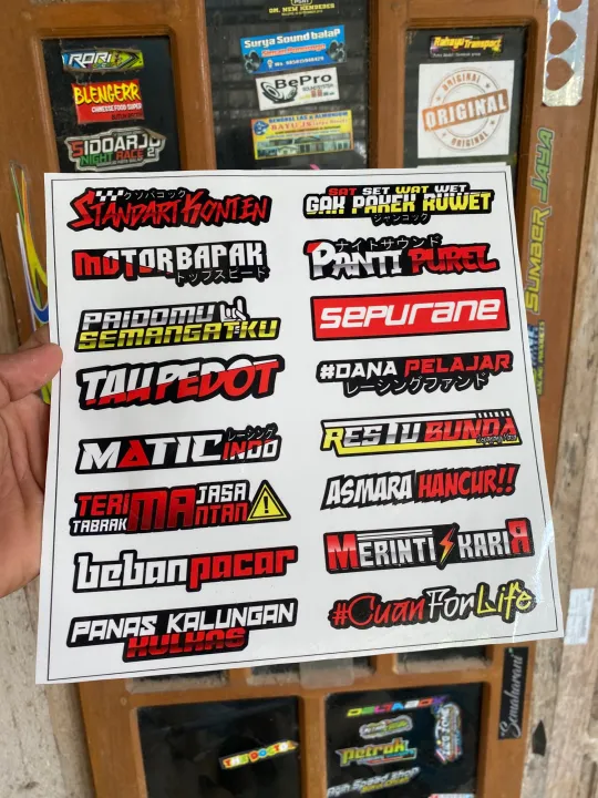 STIKER PACK KATA KATA RACING STIKER PACK RACING STIKER PACK VIRAL ...