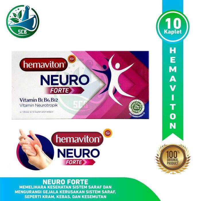 Hemaviton Neuro Forte isi 10 kaplet Kesehatan Saraf Otot | Lazada Indonesia