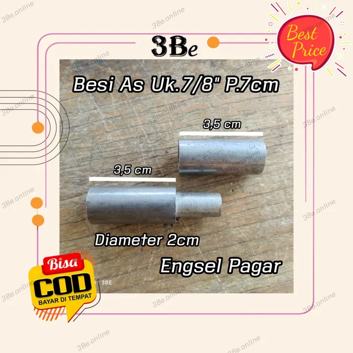 Engsel bubut besi as 7/8 inch engsel pagar 20mm p.7cm pintu besi ...