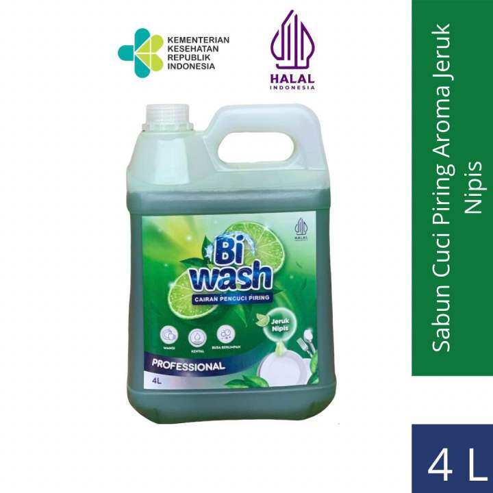 Bi Wash Sabun Cuci Piring Aroma Jeruk Nipis Jerigen 4L | Lazada Indonesia