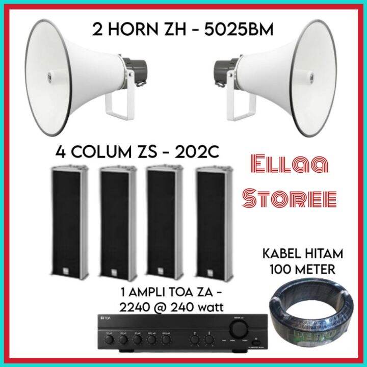 Paket Sound, TOA ZA-2240 240W, HORN ZH-5025BM, COLUM ZS-202C, 2 MIC ...