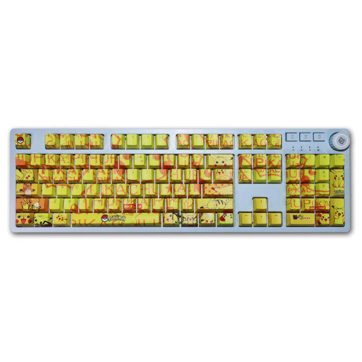 Pikachu Keycap 108 Keys Shine Through Keycap OEM Profile PBT ...