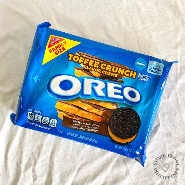 [ON HAND] Oreo Toffee Crunch Flavored Cream Chocolate Sandwich Cookies ...