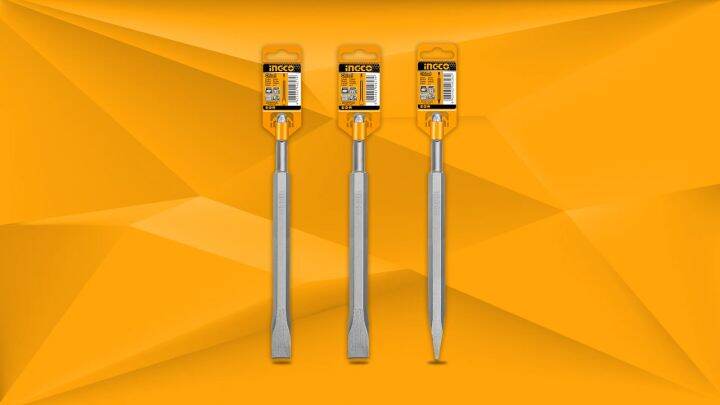 INGCO ดอกสกัดแหลม และ แบน 14X250MM แกน SDS PLUS รุ่น DBC0112501 และ ...