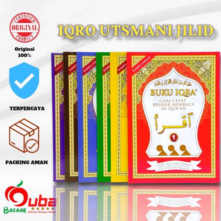 Buku IQRO Utsmani Jilid 1-6 Fullset Buku Iqro Rasm Utsmani IQRA Rasmul Utsmani | Lazada Indonesia
