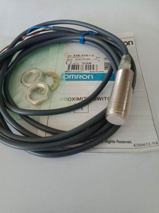 E2E-X2E1-Z E2E-X2E1 เซนเซอร์จับโลหะProximity Sensor(แพ็ค1ชิ้น)OmronเกลียวM12 แบบหัวเรียบ 3สายNPN ...