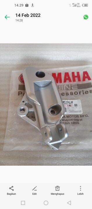 DUDUKAN FOSTEP DEPAN KANAN ORIGINAL YAMAHA SCORPIO Z / BRACKET ...