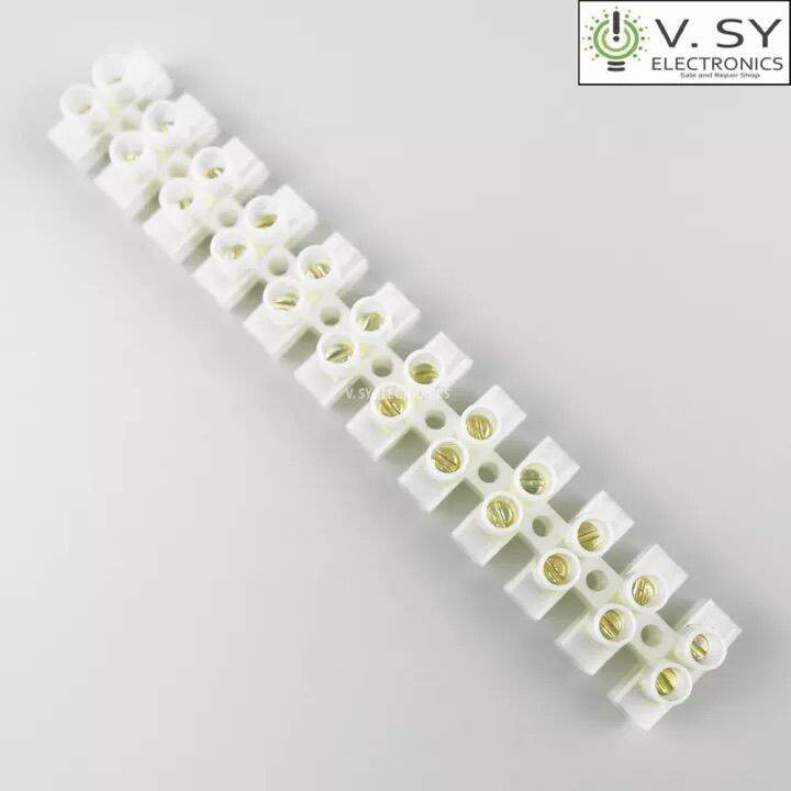 Heavy Duty 12 Way 10A/20A/30A Wire Terminal Block Strip Electrical Wire ...