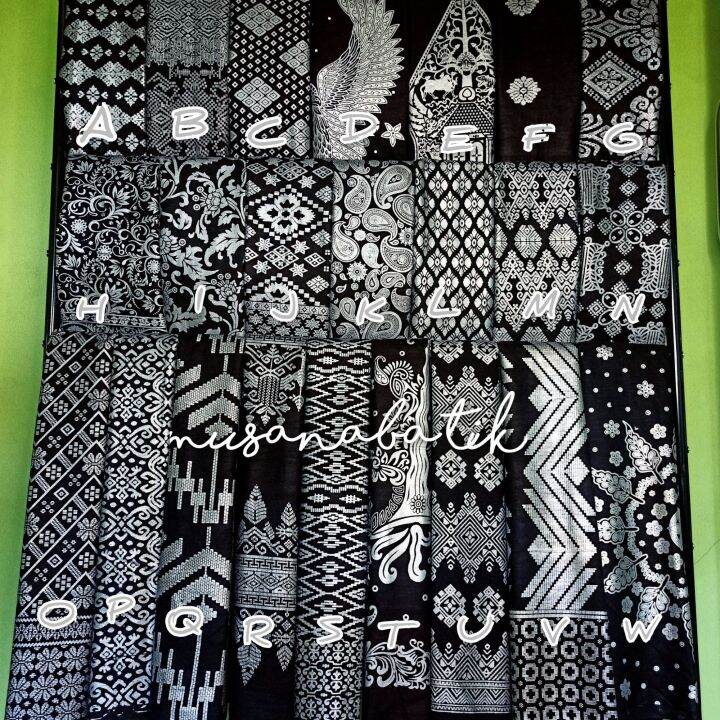 crn kain Prada perak motif keris motif songket motif wayang perak ...