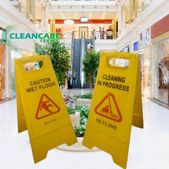 Yellow Foldable Floor Sign/Signage/Signboard - Cleaning in Progress ...
