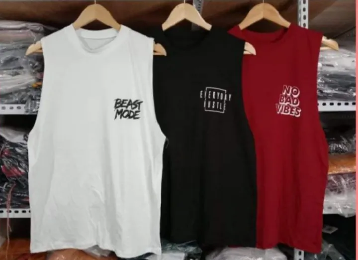 (3 IN 1 PACK) muscle tee sando for men | Lazada PH