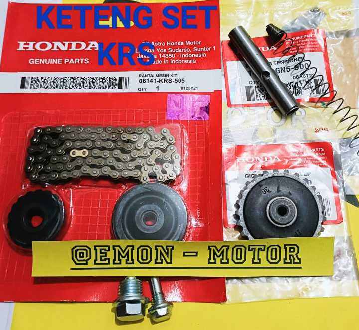 RANTAI KETENG SET KRS + SULING TENSIONER BAUT ROLL GIGI GEAR POMPA OLI SUPRA FIT LAMA SUPRA FIT ...