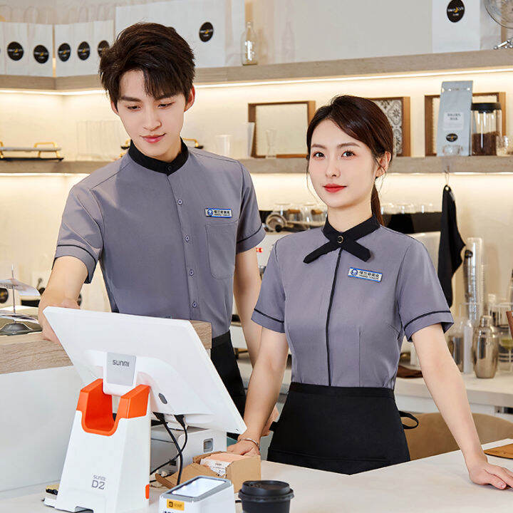 Hotel Waiter Work Clothes Long Short Sleeve Shirt Catering Hot Pot ...