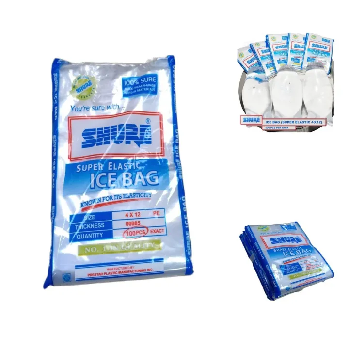 100pcs 4x12 Ice Bag Super Elastic PE Plastic | Lazada PH