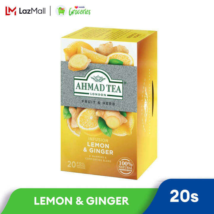 Ahmad Tea Lemon & Ginger 20 teabags | Lazada