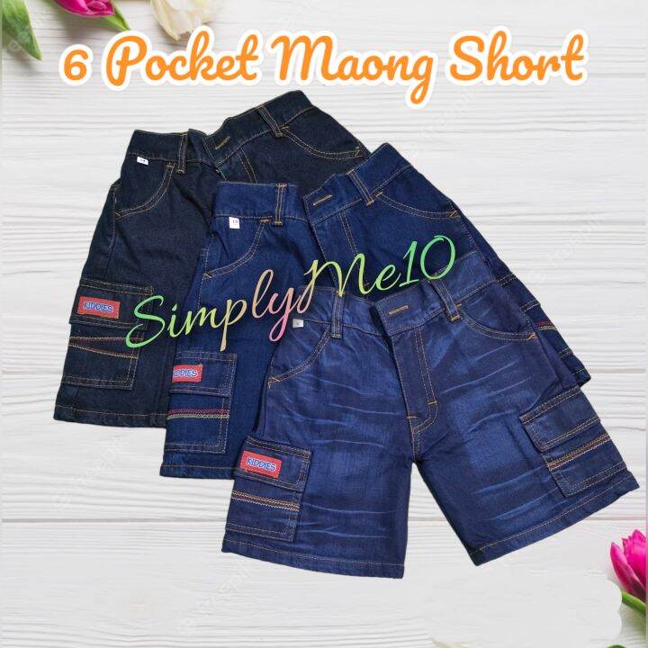 6 Pocket Maong Short for kids boy(1 to 15 yrs old) | Lazada PH