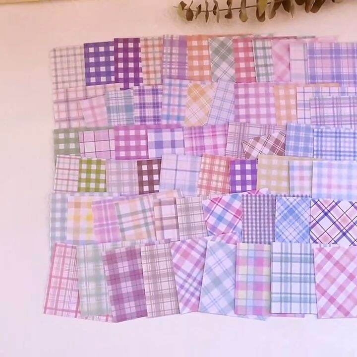 200 Sheets Of Checkered Note Paper Ins Style High Face Value Non-Sticky ...