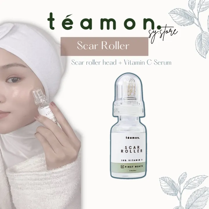 Teamon Scar Roller + Vitamin C Serum 20ml Gold Derma Roller Micro ...