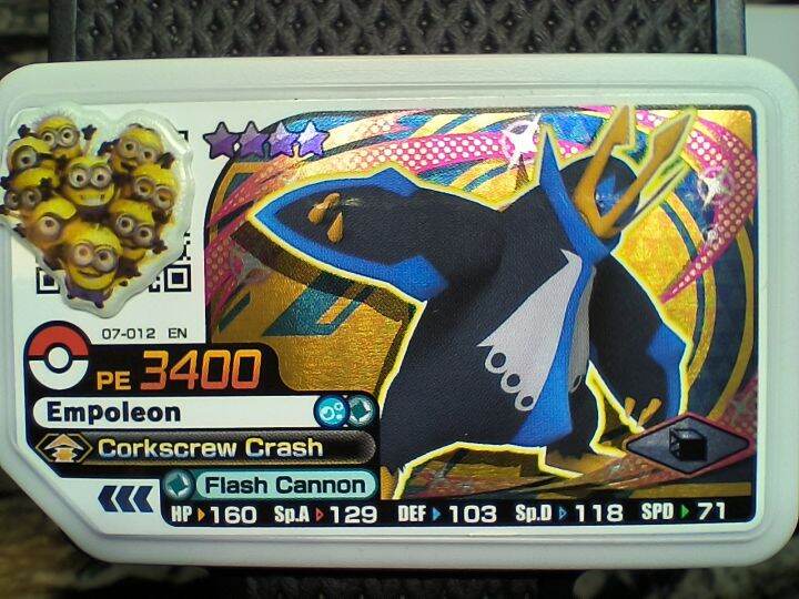 Original 4 stars Pokemon Gaole Disc 07-012 Empoleon with Z-Move Pokemon ...