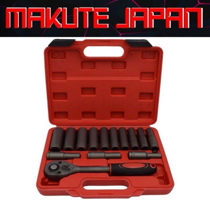 15pcs 1/2drive deep socket set 8mm to 24mm 12point heavy-duty | Lazada PH