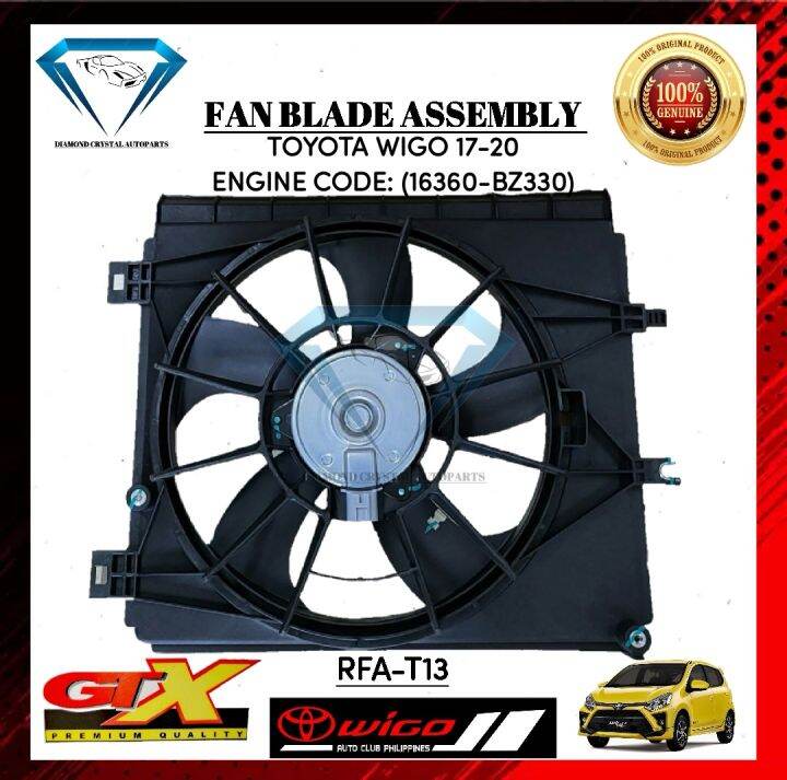 GTX RADIATOR FAN ASSEMBLY (FAN BLADE WITH SHROUD) TOYOTA WIGO 2017-2020 ...