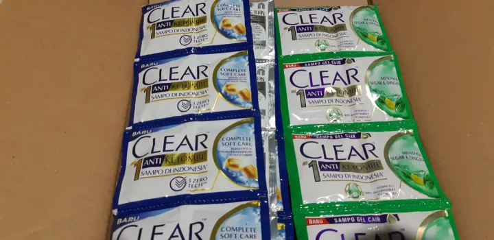 clear shampo sachet 9ml 1 renceng | Lazada Indonesia