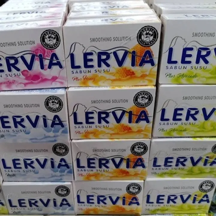 lervia sabun susu/milk 3 batang mix/campur varian lengkap | Lazada ...
