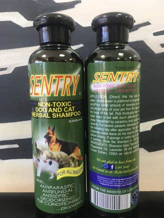 TROPICAL SENTRY Non-Toxic Pets Herbal Shampoo: for Dog and Cat Sold per ...