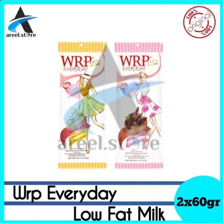 SUSU WRP EVERYDAY LOW FAT MILK 110 kalori rasa COKLAT & VANILA 60gr ...