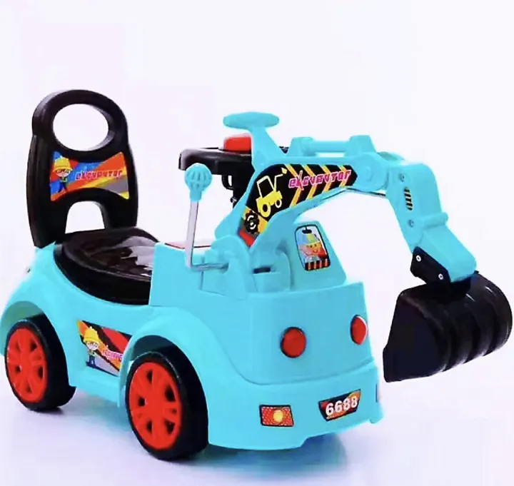 DNT Children's Excavator Digger Toy Car 4 wheels ride on car for kid ...