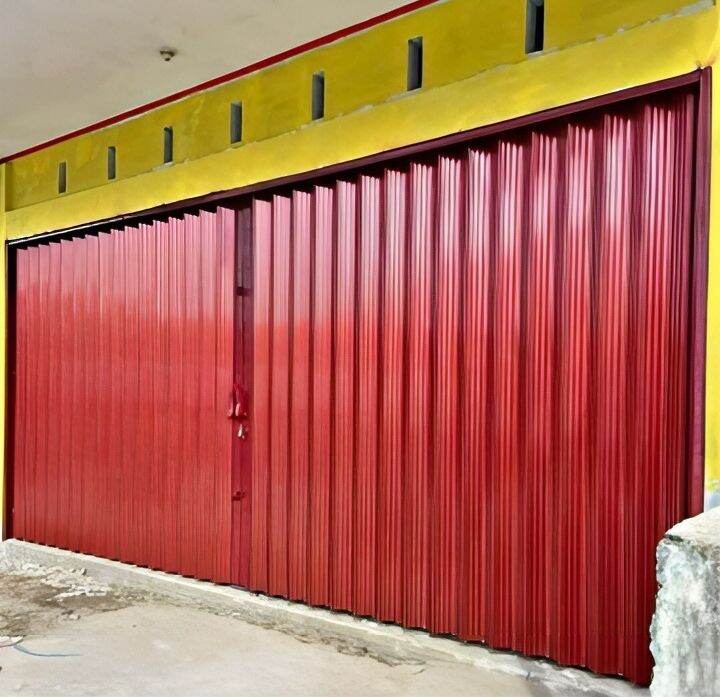 Folding Gate Rolling Door SNI Pintu Sliding Pengaman Ruko | Lazada ...