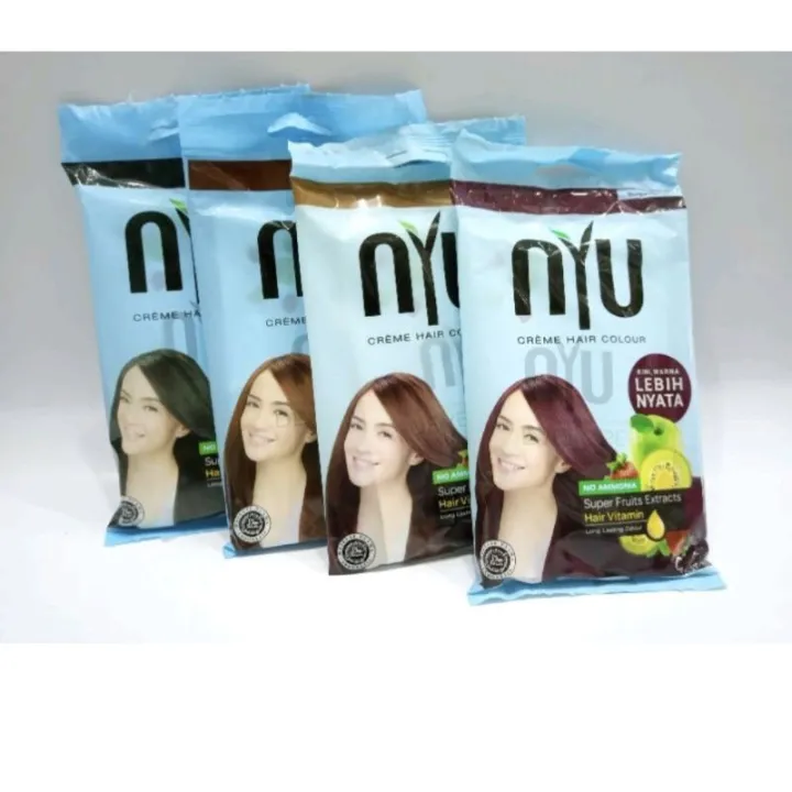 Nyu Creme Hair Colour Sachet / Pewarna Rambut Sachet / Semir | Lazada ...