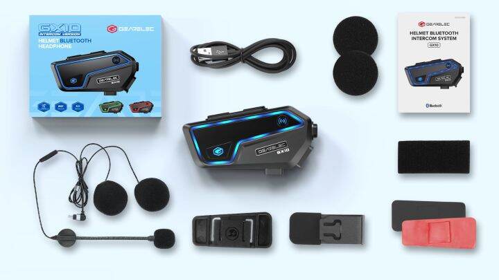 Gx10 Bluetooth 5 2 Motorcycle Helmet Intercom Universal Pairing 2 10